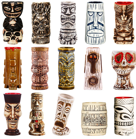 Customized Shape 20oz Ceramic Tiki Mug Set - SOTON Drinkware
