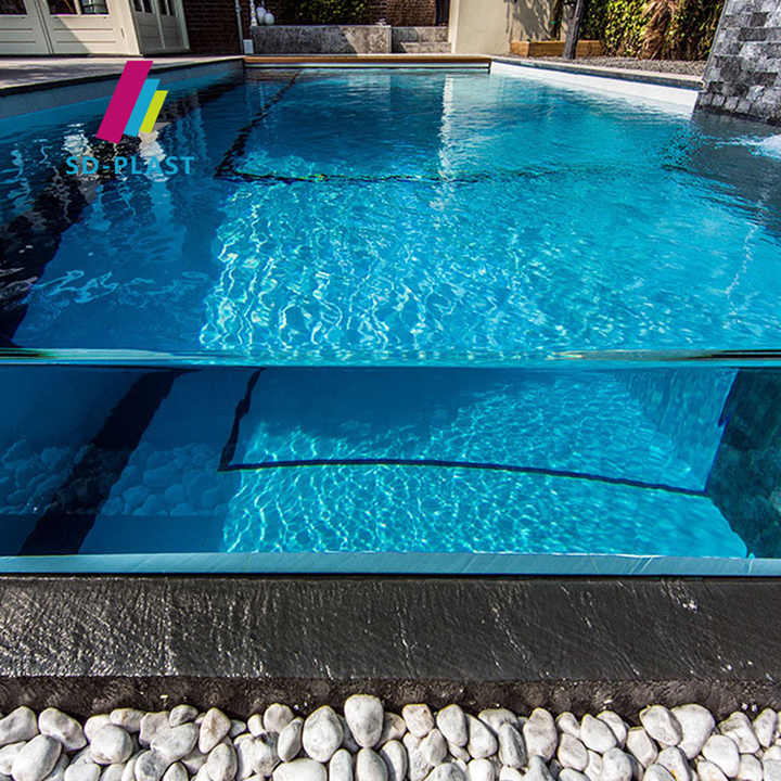Custom size and thickness outdoor clear acrylic pool wall acrylic pool ...