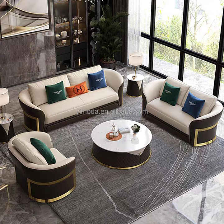 Luxury Modern Villa Office Dual Color Cream White and Grey Brown ...