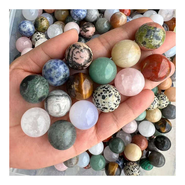 20mm Natural Gemstone Ball Healing Reiki Crystal Sphere Decor Crystal ...