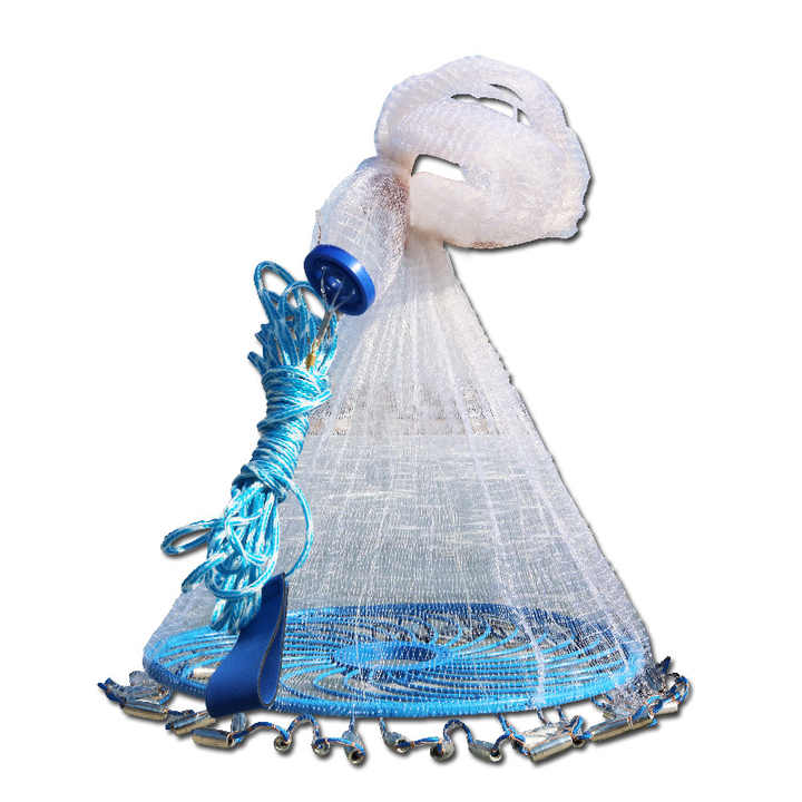 Monofilament Single Cast Fishing Nets Polyethylene Polyester Floating ...