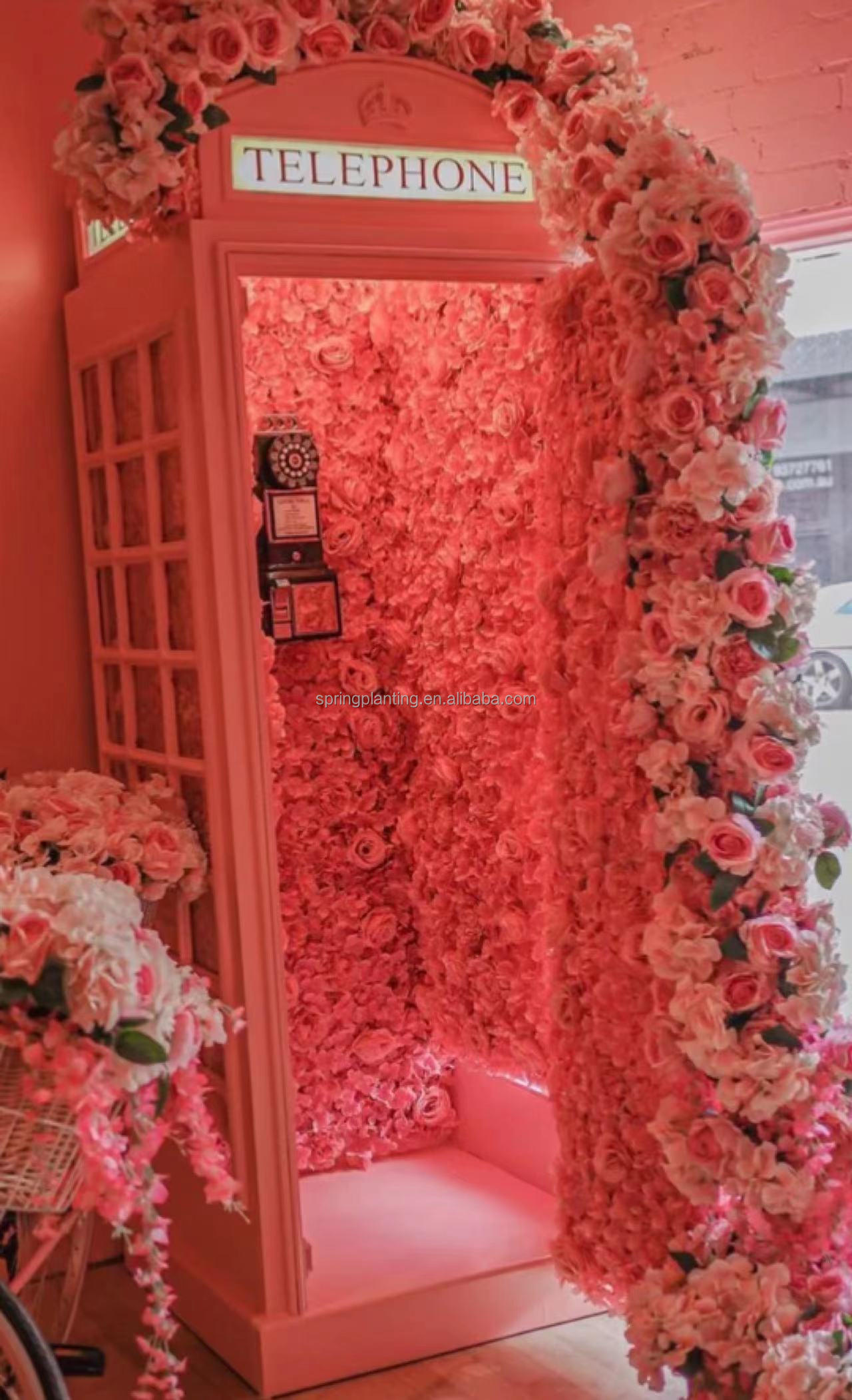 Pink Phone Booth Photography Props Wedding Wedding Decoration London ...