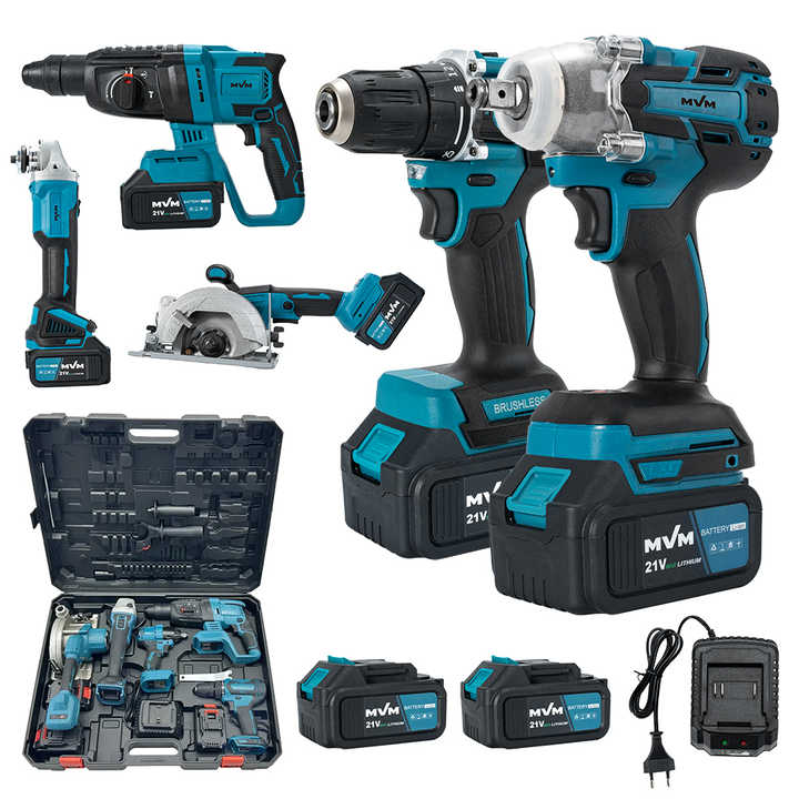 Multiple Styles Electrical Power Combo Kit Cordless Drill Machine Set ...