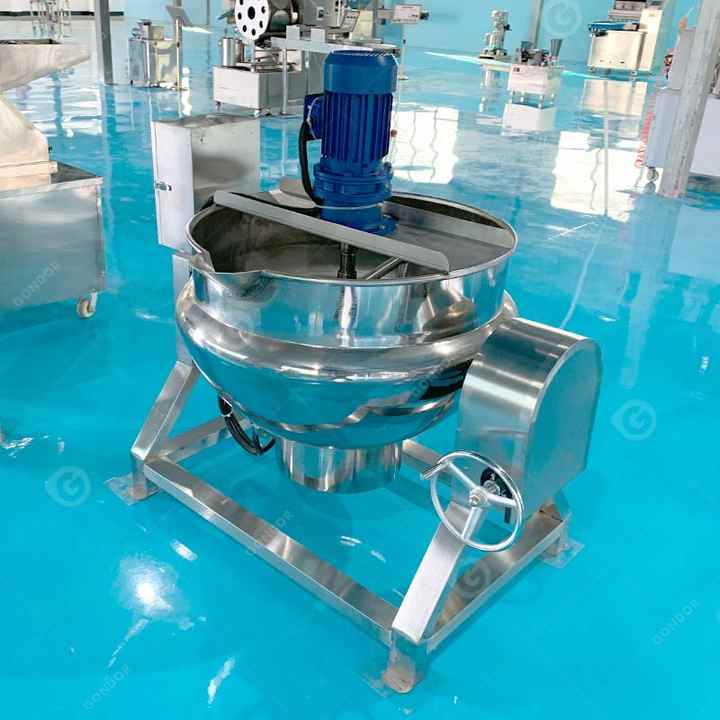100L Stainless Steel Electric Motor & Bearing Tiltable Stirring Steam ...