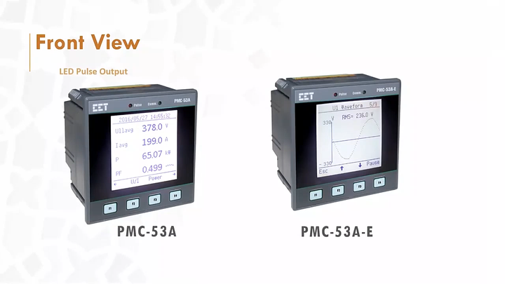 CET PMC-53A-E Ethernet Modbus Power Quality Analysis Meter