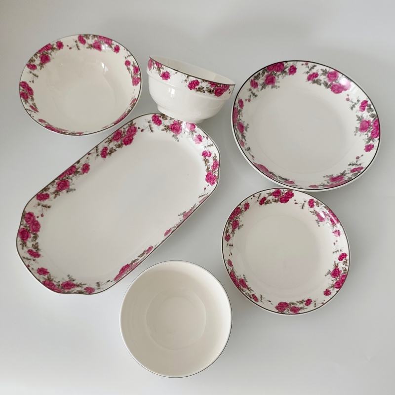 New Arrival Luxury Elegant Decal Design Ceramic Dinnerware Porcelain ...