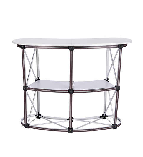 Portable 2x2 Reception Counter Pop-Up ABS Trade Show Promotion Table ...