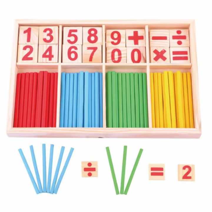 2024 High Quality Children Learn Arithmetic Stick Wooden Puzzle Logical ...