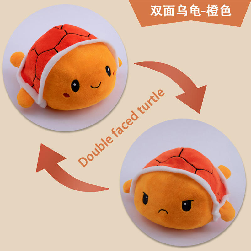 Border Flip Small Turtle Plush Toy Double-sided Doll with Super Soft ...