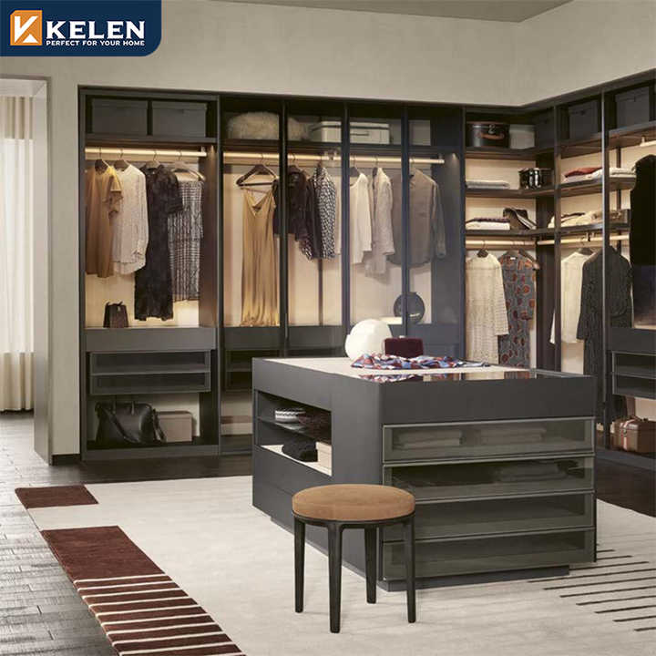 Kelen 2025 Custom Luxury Modern Walk in Closet Systems