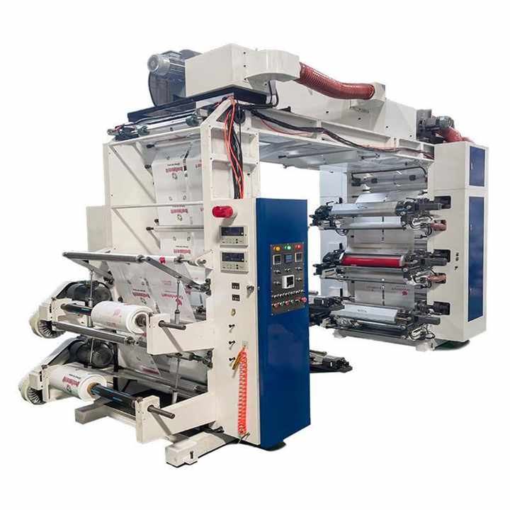 6 Colors Pet Bopp Film Flexographic Printers With Double Stations ...