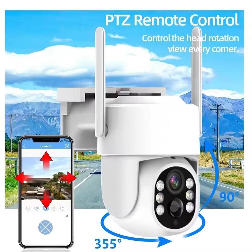 4CH 4MP Solar WiFi NVR Kit with 4MP CMOS Bullet Cameras IP66 Waterproof ...