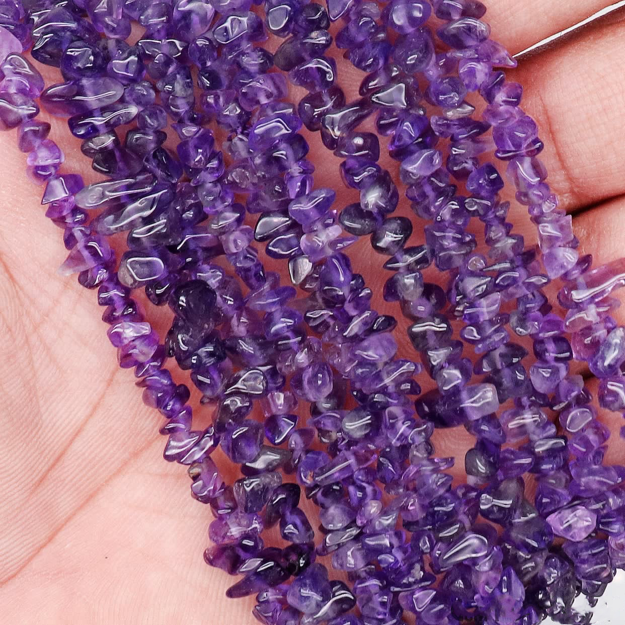Sewing & Fiber Craft Supplies & Tools Macrame Amethyst Chip Beads 33 ...