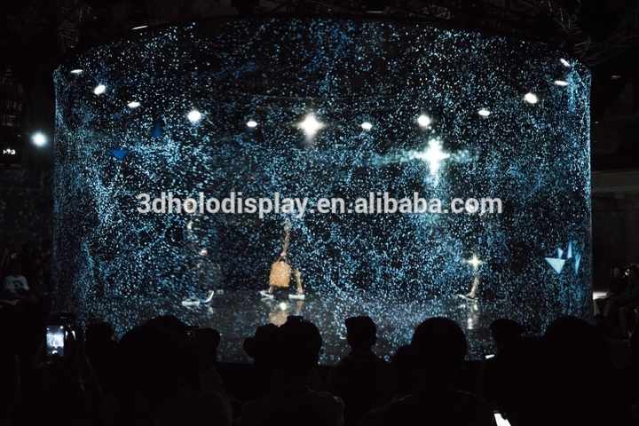 360 Degree 3D Stage Holographic Mesh Projector Screen