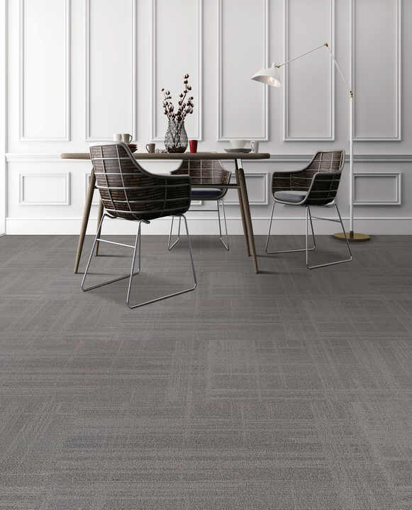 Buy Commercial Offices Carpet Tiles 50x50 Square Gray Art Floor PVC ...