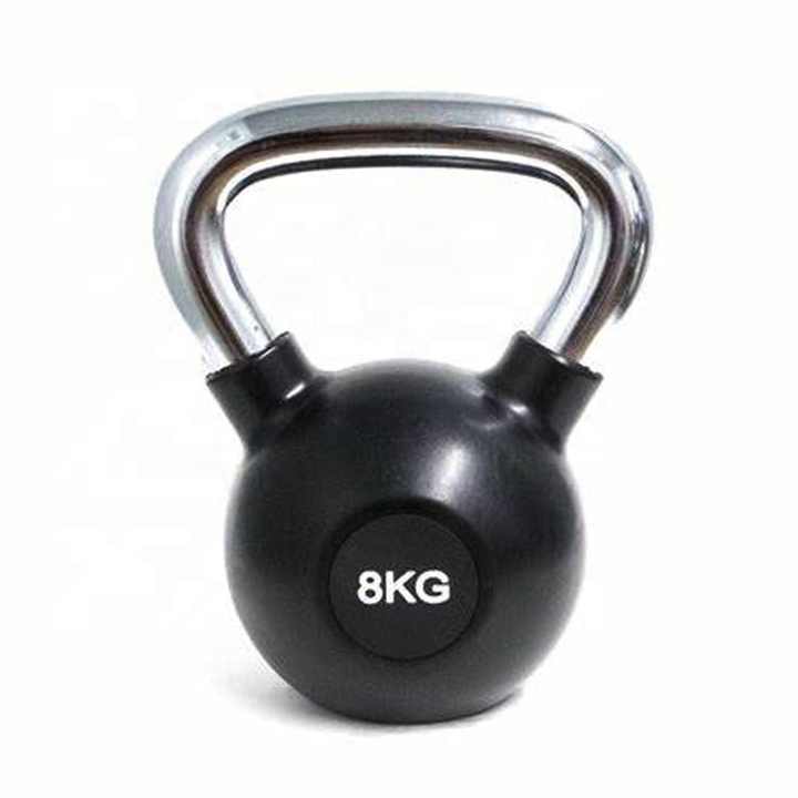 VIGFIT Rubber Coated Cast Iron Adjustable Kettlebell Weights Set ...