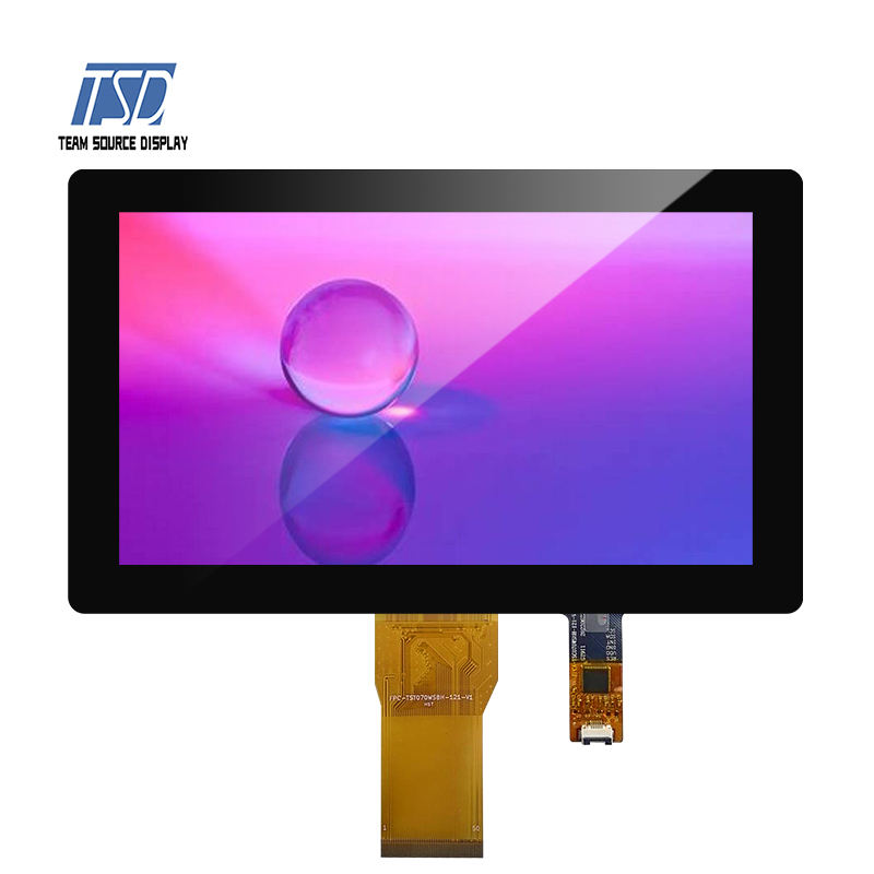 Açık güneş ışığı okunabilir 800 nits 1024x600 40pin dokunmatik ekran 7 ...