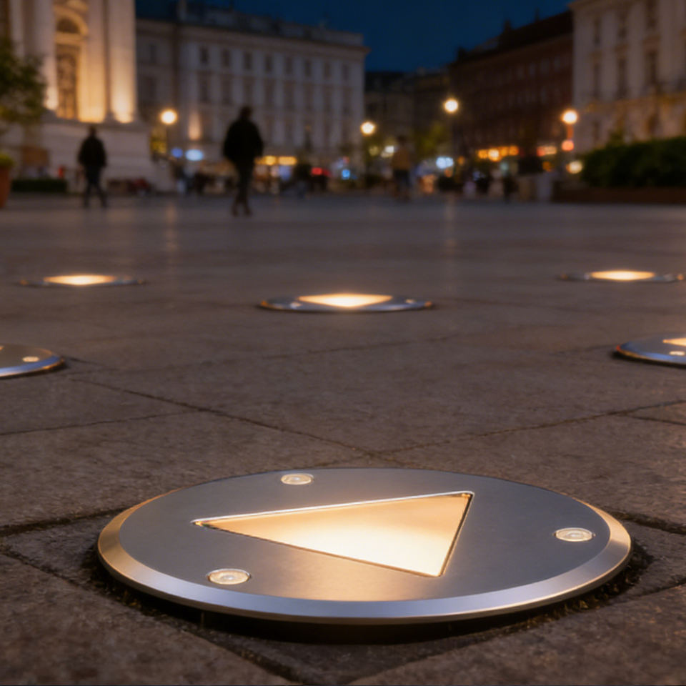 Stainless Steel Round LED Inground Light Garden Path Buried Floor Light ...