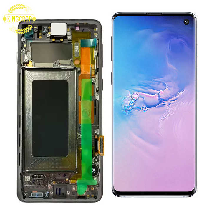 Original AMOLED LCD for SAMSUNG S10 LCD G973f Display SM-G9730 Touch Screen Digitizer for ...