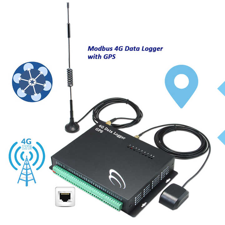 4G RS485 Modbus Controller Digital Alarm Data remote temperature humidity sensor GPS Modbus ...