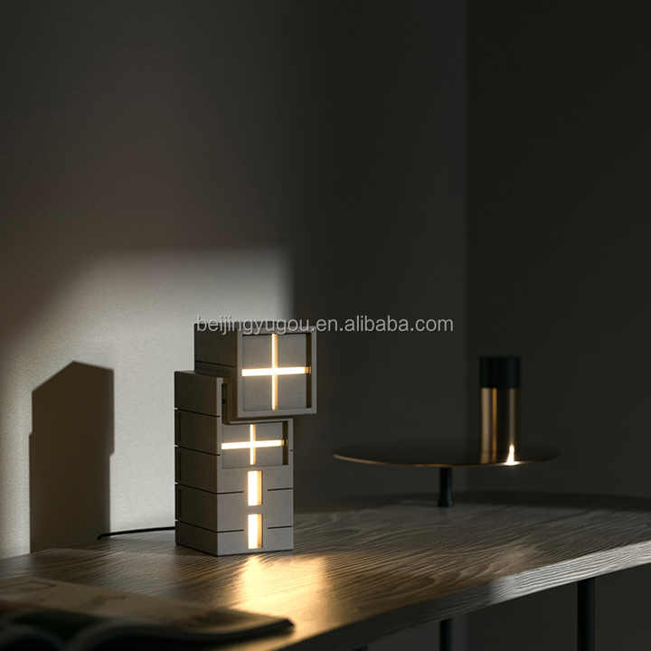 Luxury Senior Design Cement Desk Lamp Led Luminaire Atmosphere Night ...