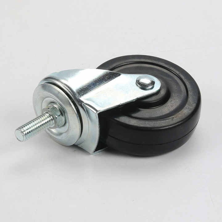 4 Inch Industrial ESD PU Caster Wheel Black Rubber Anti-static Swivel ...