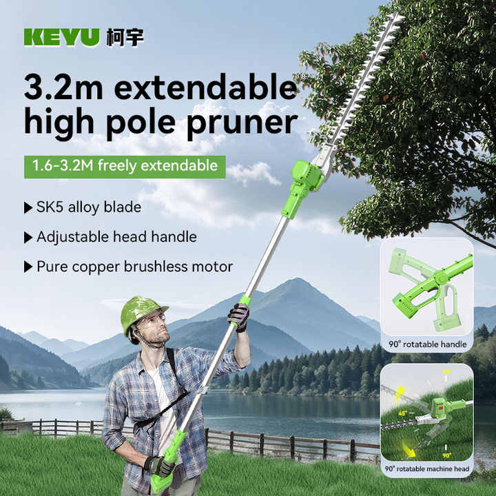 KEYU UN460WDZ 300mm Cordless 12 Volt Double Blade Hedge Trimmer for ...