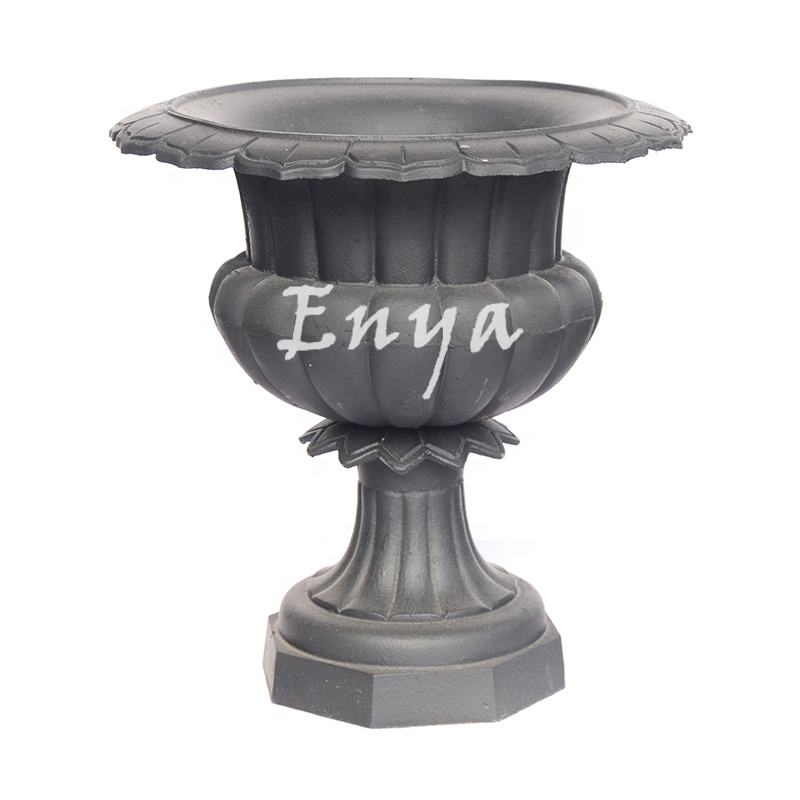 Roman Empire Round Cast Iron Vase Outside Lawn Ornaments Big Garden ...