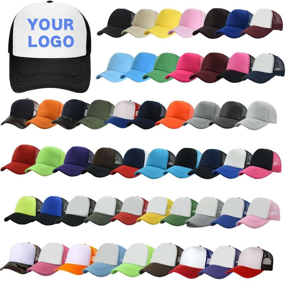 JX High Quality Custom Logo 7-Panel Blank Country Mesh Baseball Trucker ...