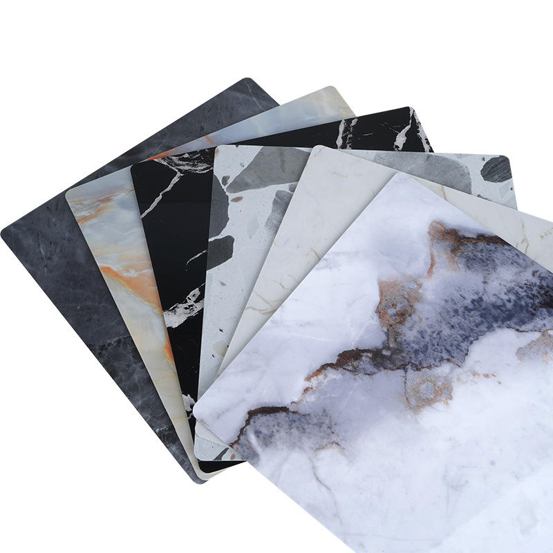Marble-Look PVC Interior Wall Panels Boards Waterproof Flame-Retardant ...