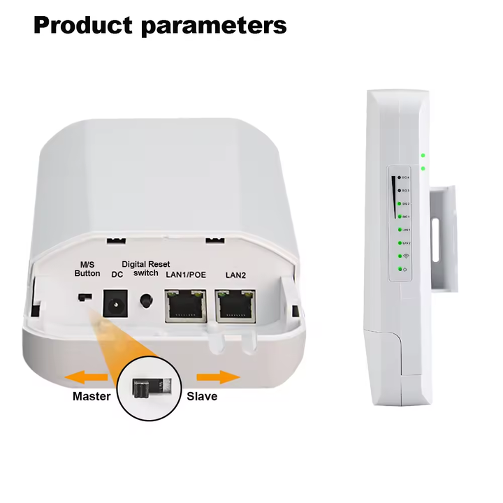 Waterproof 1km Wifi To Ethernet Bridge For Outdoor Use