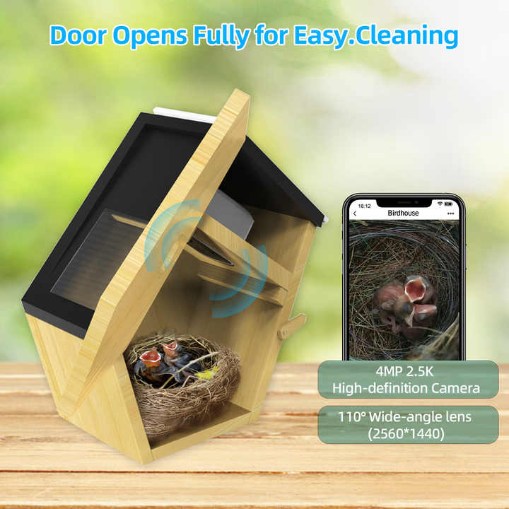 Smart Birdhouse with HD Camera - Automatic Nest Capture