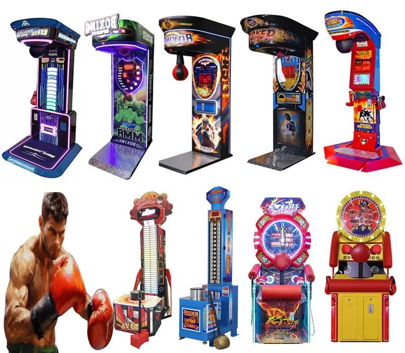 Coin Operated Big Punch Boxing Hammer Hitting Machine Indoor Sport ...