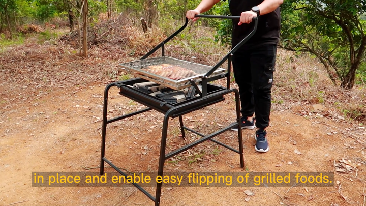 Outdoor Portable Charcoal BBQ Grill – Foldable Flip Design for Camping ...
