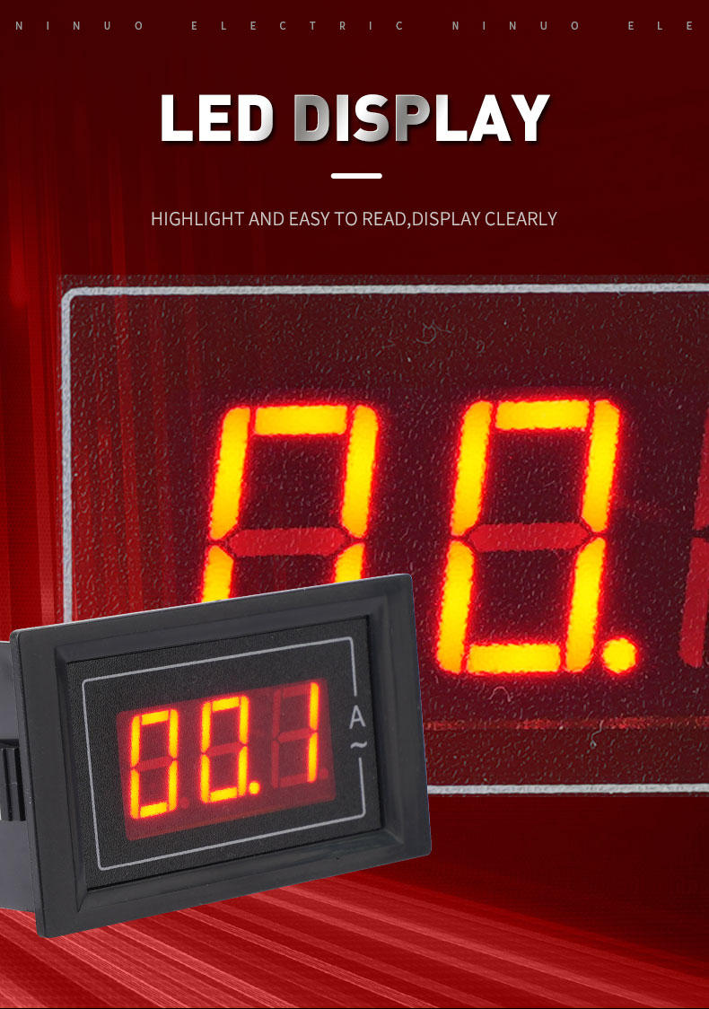 AC DC digital ammeter AC ammeter current tester panel LED display ...