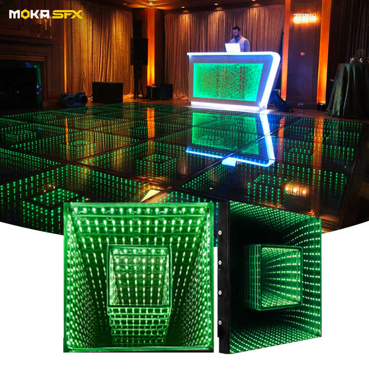 MOKA SFX Light up Starlit Waterproof Mirror 3d Led Dance Floor Tiles ...