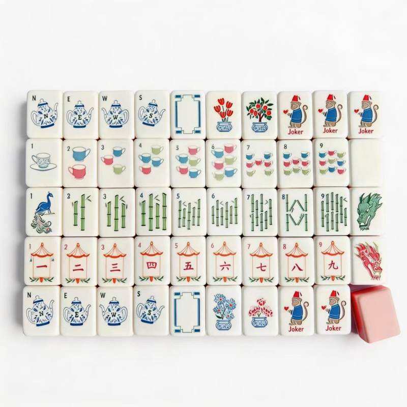 American Mahjong Set-Advanced Foldable Acrylic Desktop Game with Joker ...