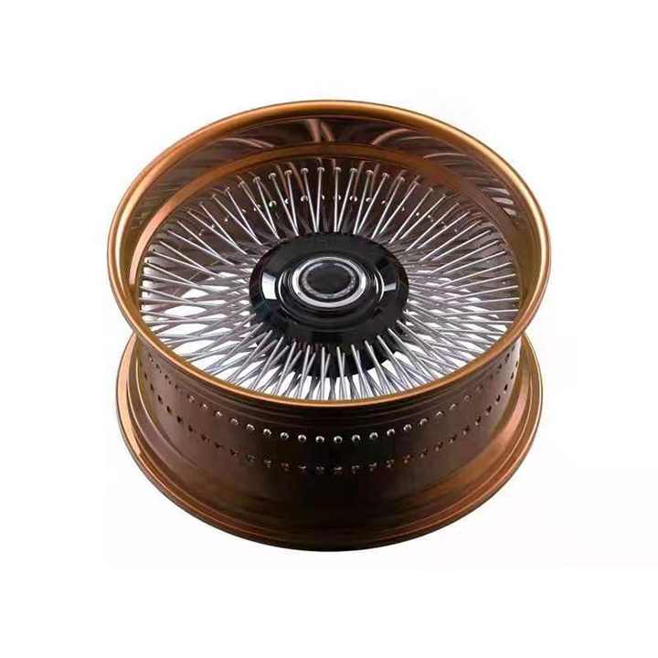 5x120/5x114.3/6x139.10 26 Inch Gold Colored Car Forged Rim Chrome Wire ...