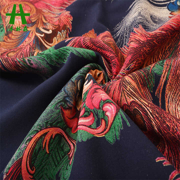 Mulinsen Textile Hot Sale 30s Challis Rayon Imitation Digital Discharge ...