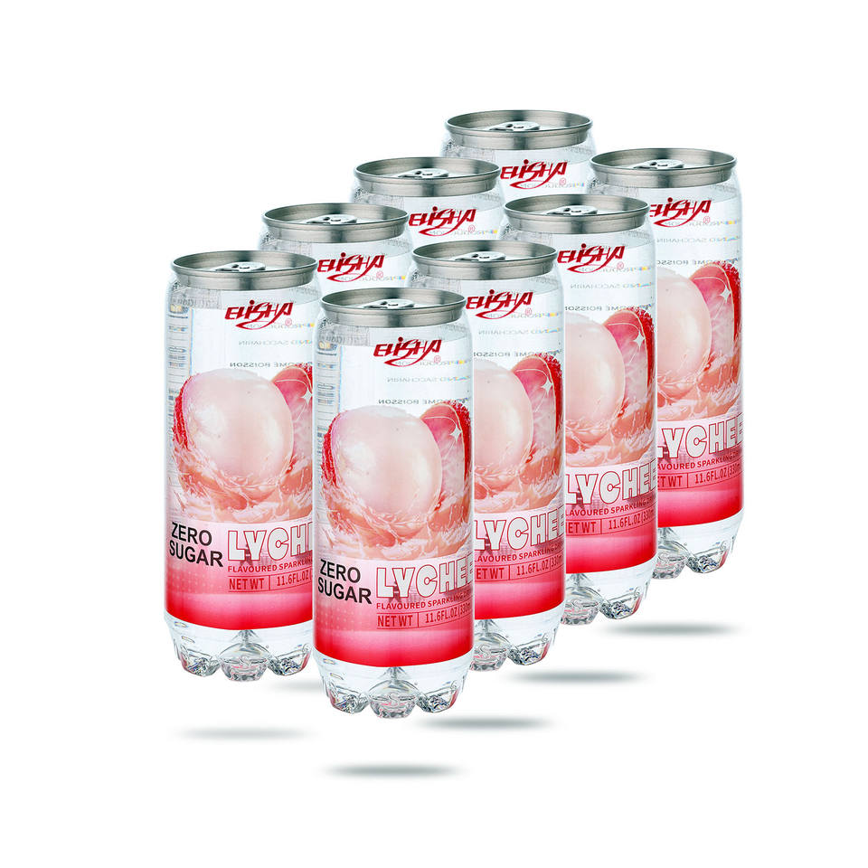 Halal OEM LYCHEE Flavoured Soda-Zero Sugar No Alcoholic Cold Carbonated ...
