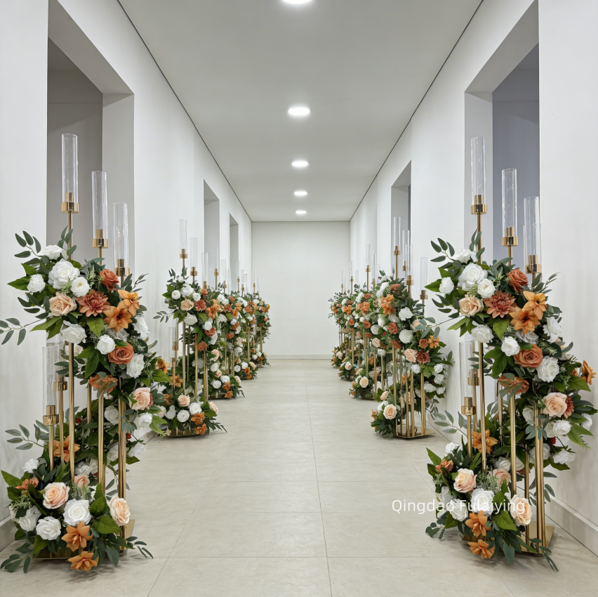 New Design Flower Runner Flowers Arrangements for Candle Holder Table ...