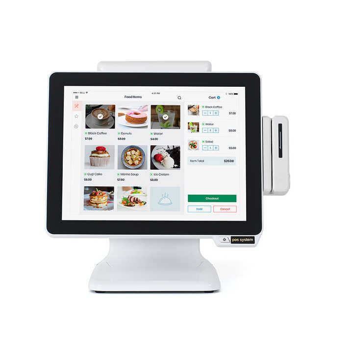 15" White True Flat Touch Screen POS Terminal - Matsuda POS