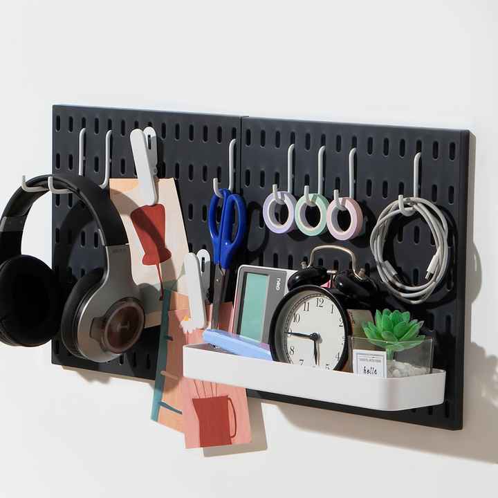Multi-Functional Plastic Pegboard Organizer System Expandable Wall ...