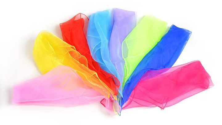 Wholesale 60*60cm Square Polyester Dance Scarves Gradient Pure Color ...