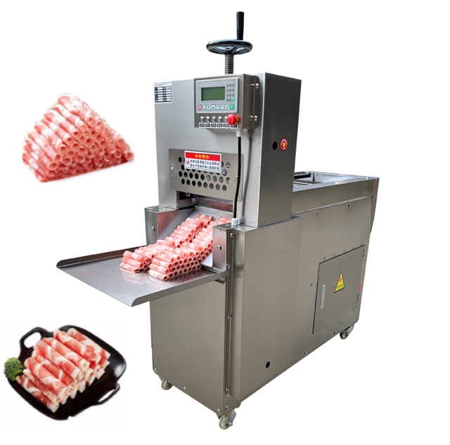 High Efficiency Frozen Pork Belly Meat Slicer Automatic Mutton Beef Hot ...