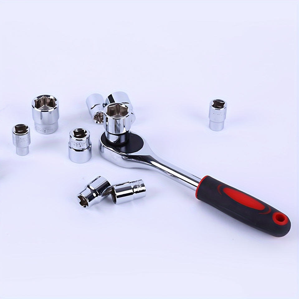 1/2'' Socket Wrench Set Extension Rod Multi-function Ratchet Spanner ...