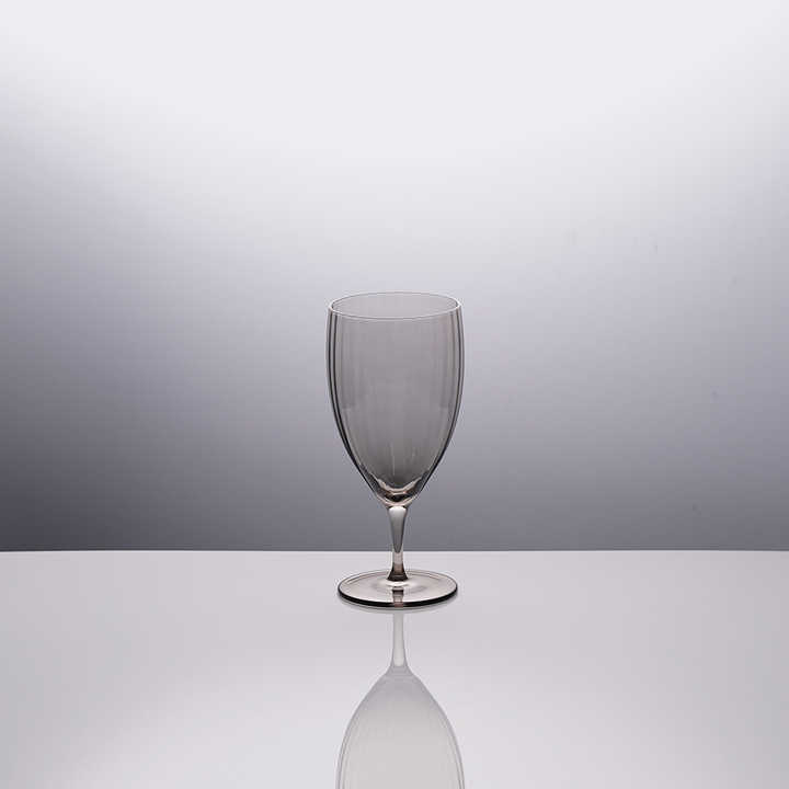 Vintage Customize Vertical Flute Crystal Grey Wine Goblet Crystal Glass ...