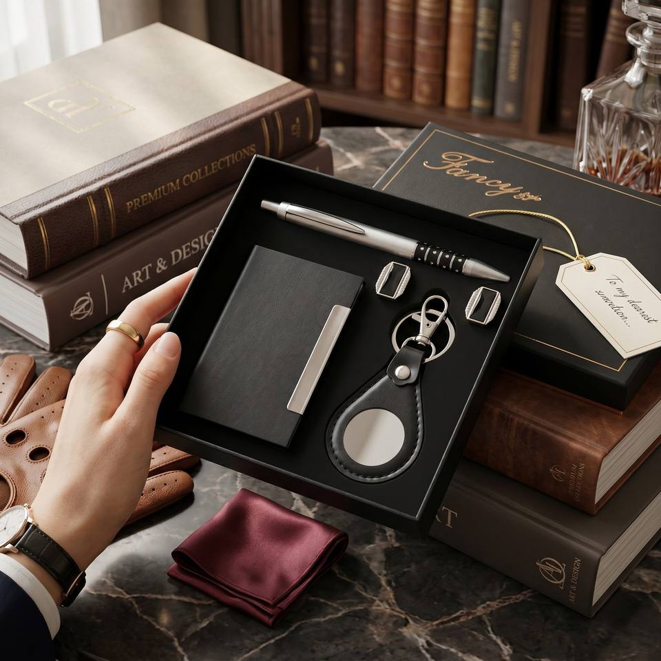 Modern Minimalist Style Cross-border Business Gift Set Metal Pen Card ...