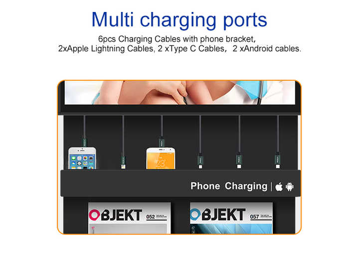 27 Inch LCD Screen Display Floor Standing Cell Phone Charging Station ...