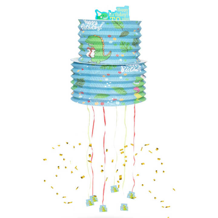 Nicro Foldable Mexican Themed Pony Dinosaur Green Pull String Pinatas ...